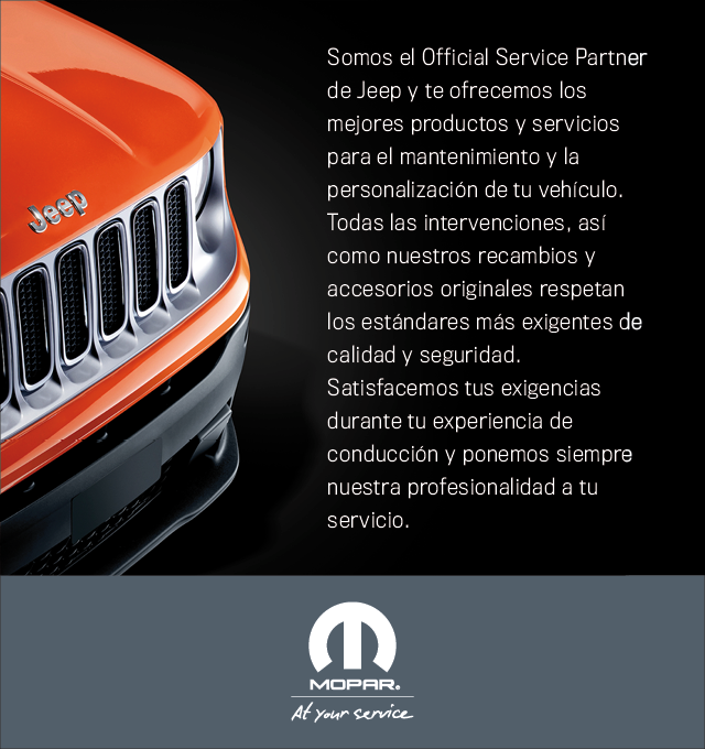 MOPAR te proporciona el mejor cuidado para tu JEEP
